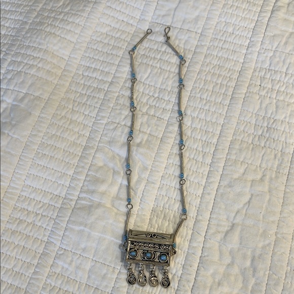 Jewelry | Vintage Moroccan Silver Metal Prayer Box Necklace Homemade ...